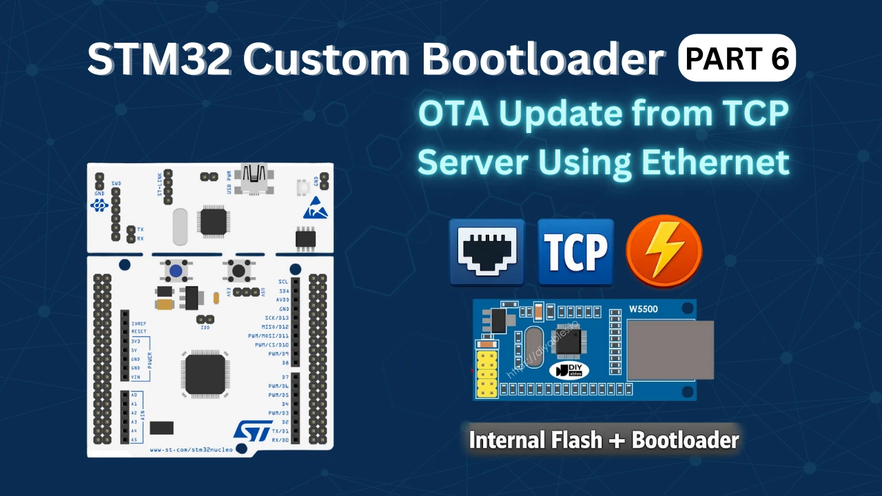 STM32 Ethernet OTA Bootloader – TCP Server Firmware Update